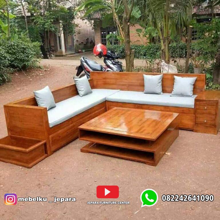 Kursi Sudut Minimalis Box (KSD-014) | JEPARA FURNITURE CENTER