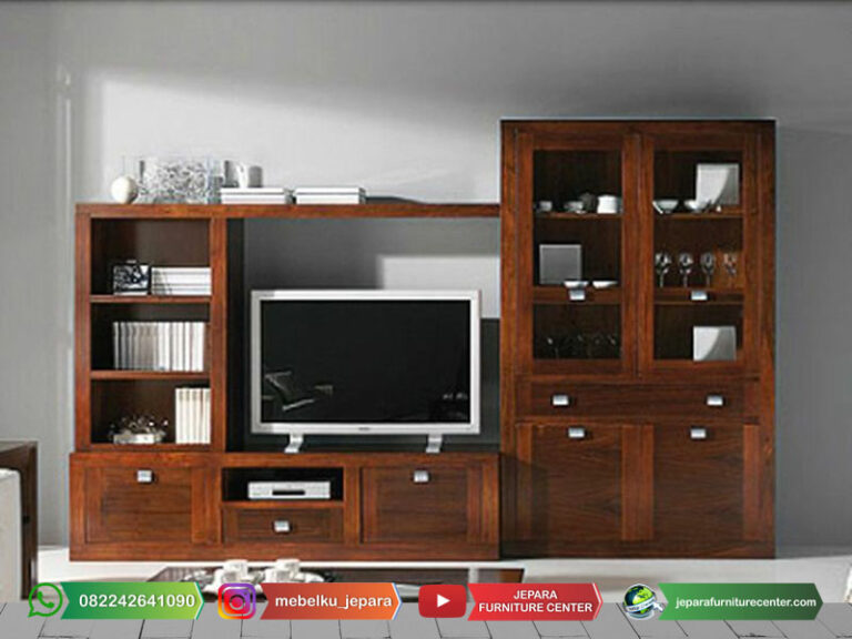 Jual Lemari TV Minimalis Terbaru 2022 (LHTV10) Lemari Bufet TV Kayu ...
