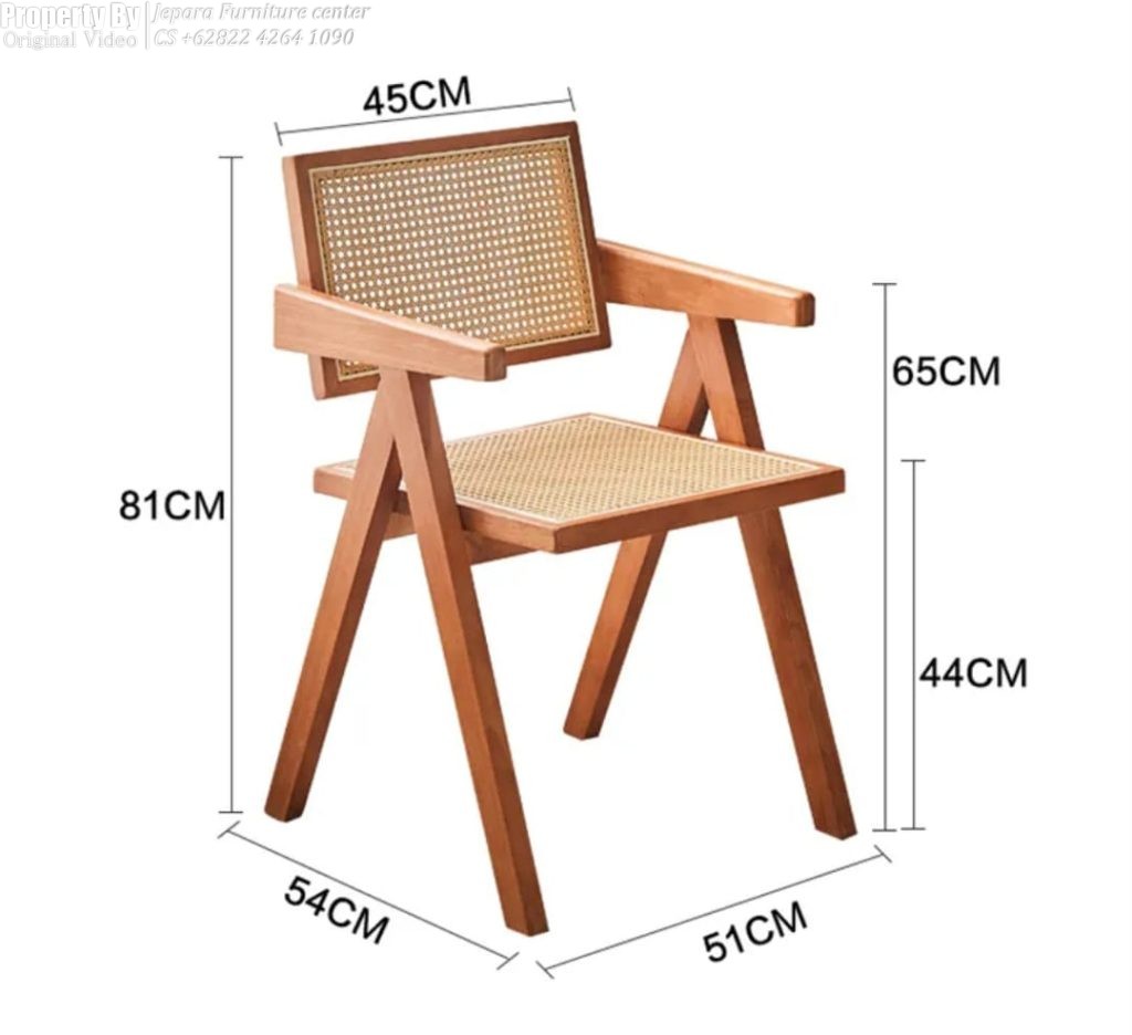 Kursi Cafe Minimalis Kayu Jati Rotan (KF-003) Kursi meja Cafe Terbaru ...